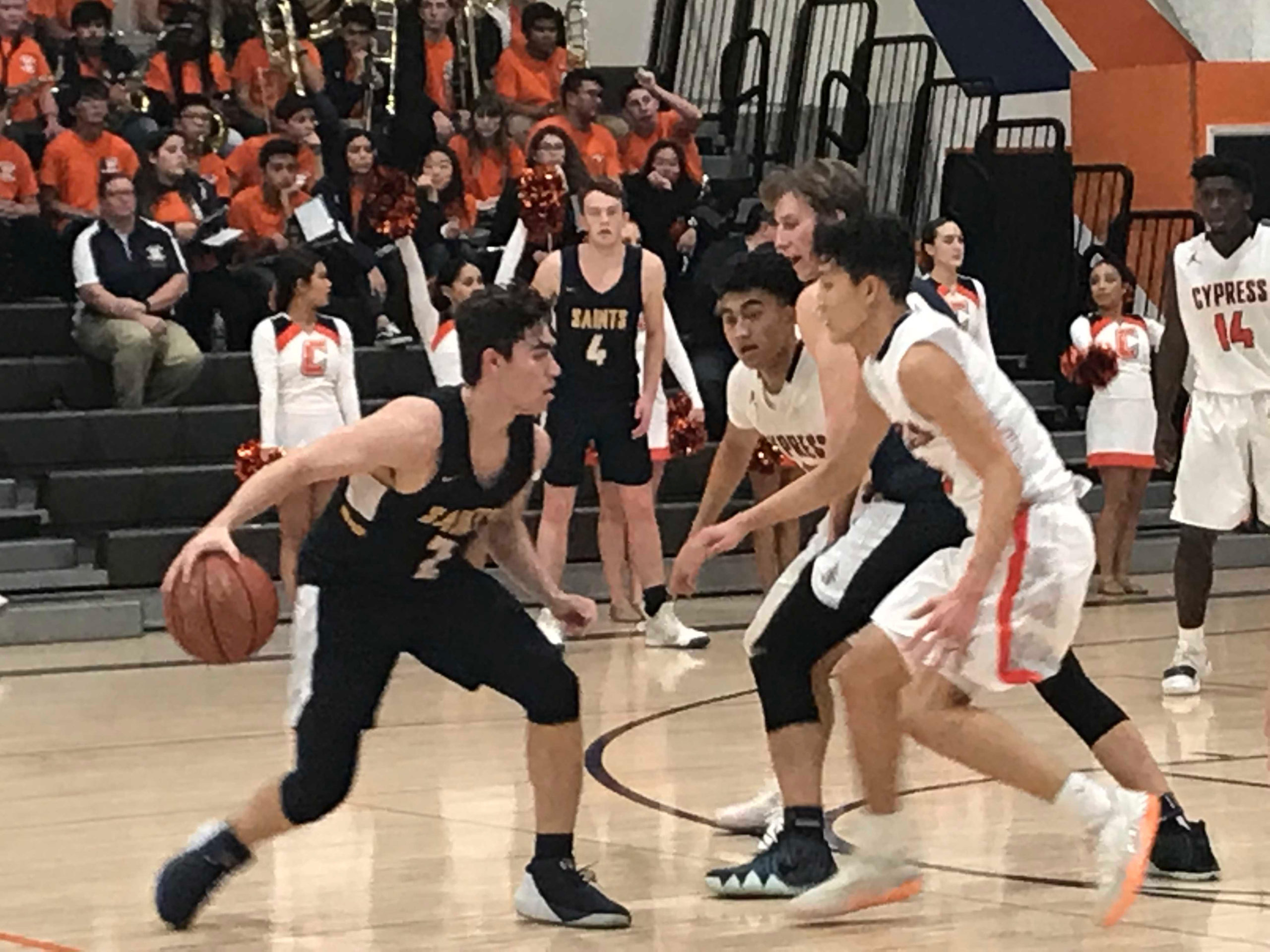 Cypress boys basketball team captures Empire League showdown over Crean Lutheran 94-85 in OT