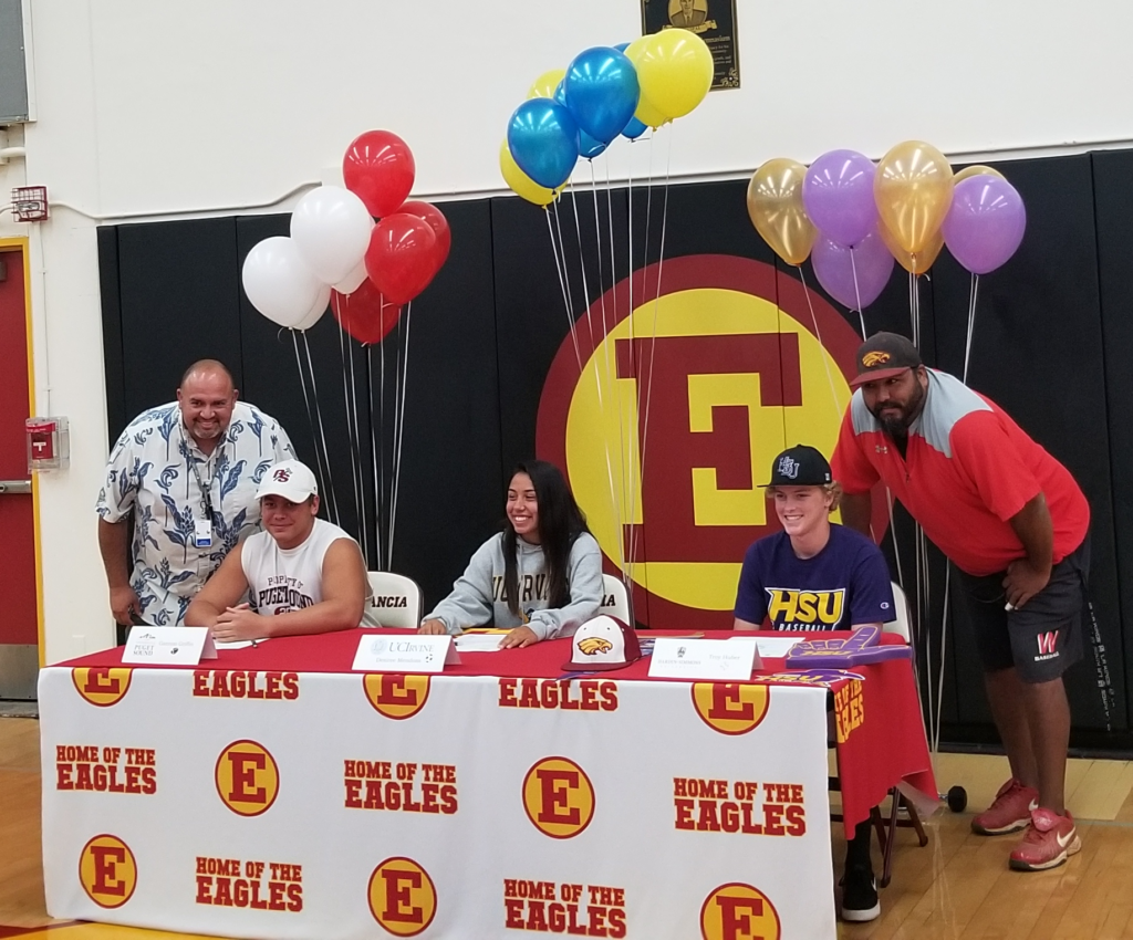 Three Estancia High athletes sign national letters of intent
