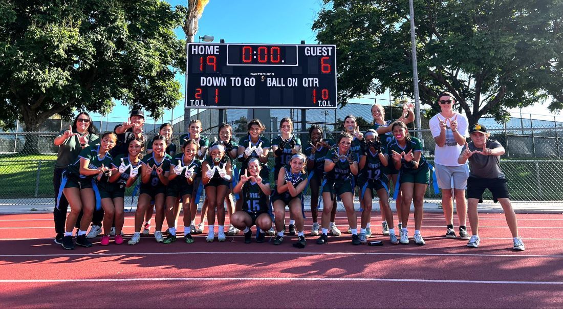 Irvine girls flag football team opens season with league victory over ...